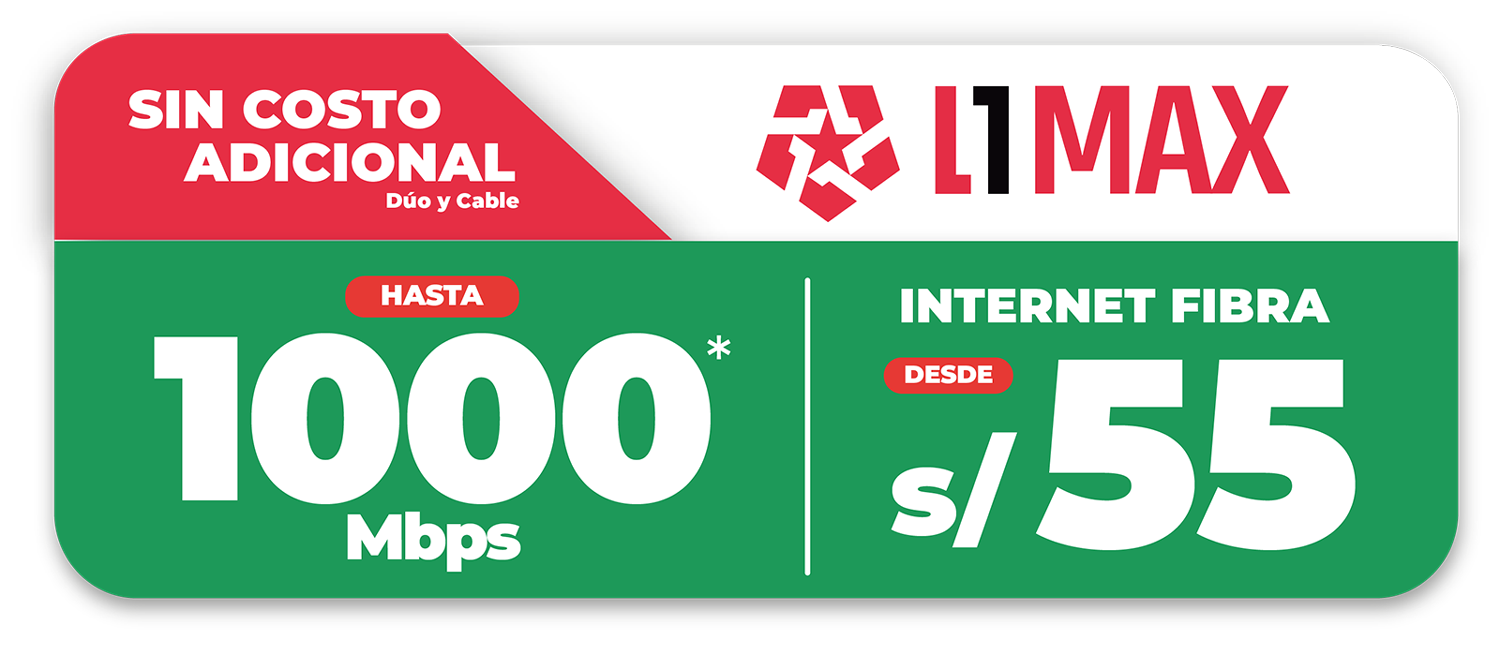 Cable Visión Perú | Internet 100% Fibra + Cable con L1 MAX